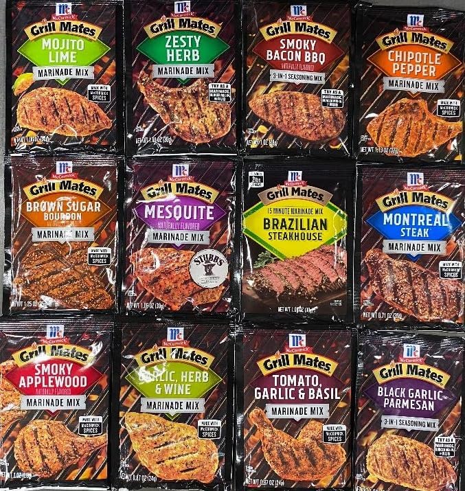 Amazon.com : McCormick Grill Mates Special 12 VARIETY #3 (Marinades ...