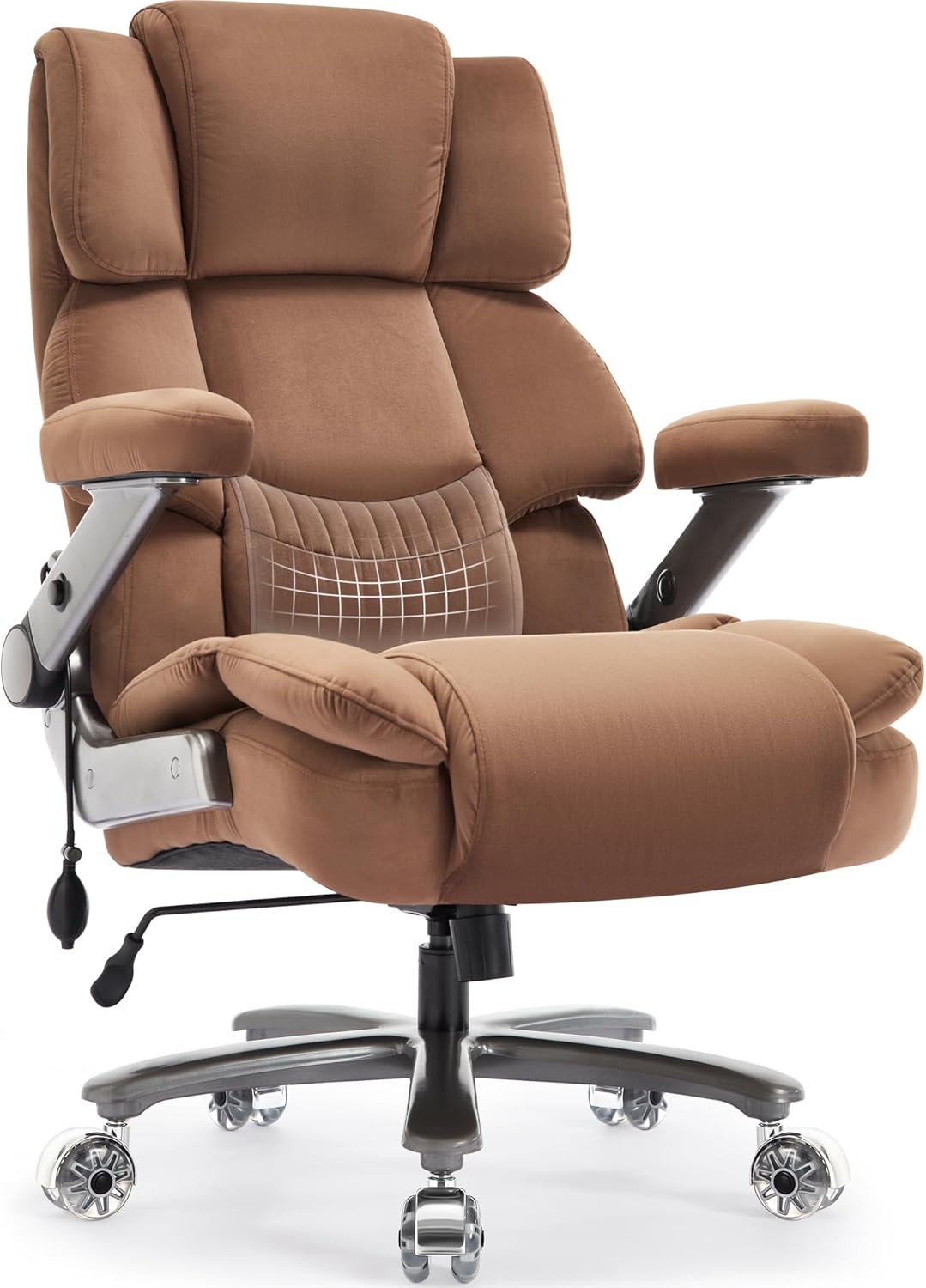 Big and Tall Office Chair 500lbs- Fabric High Back Executive Computer ...
