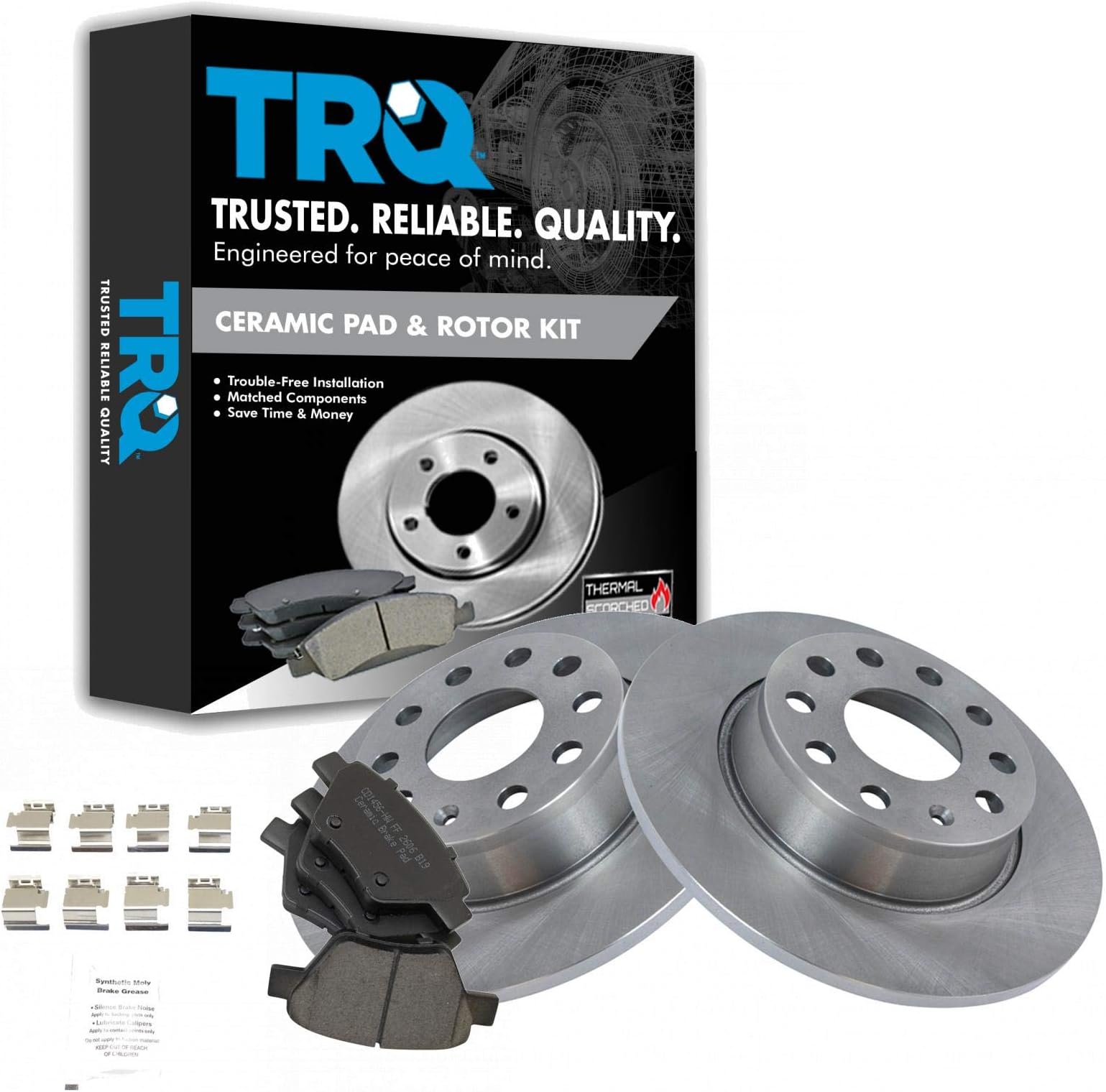 Amazon.com: Rear Ceramic Brake Pads & 2 Discs Rotors Set Kit for VW ...