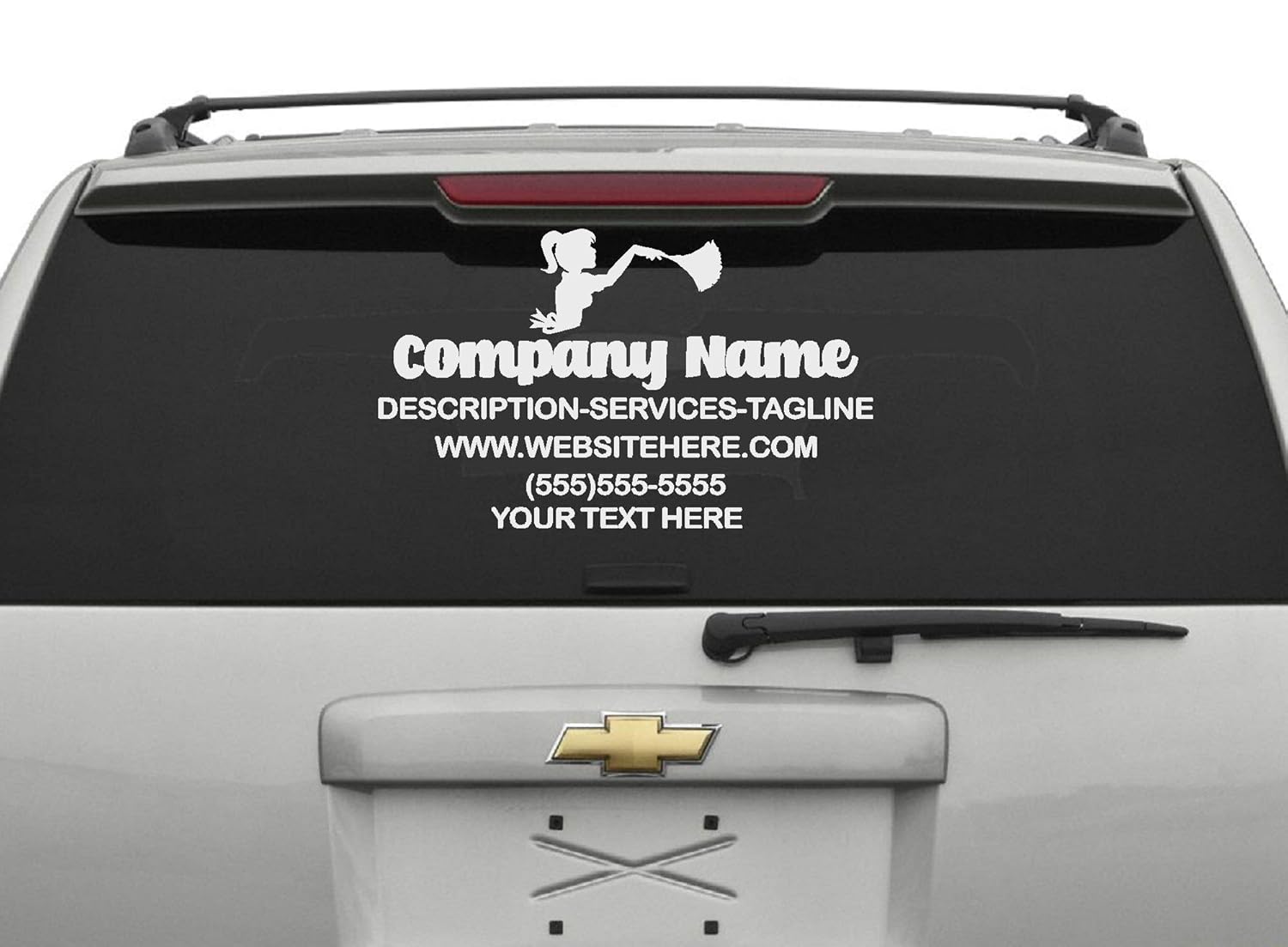 Amazon.com: Cleaning Business Car Decal - Custom Tagline, Website ...