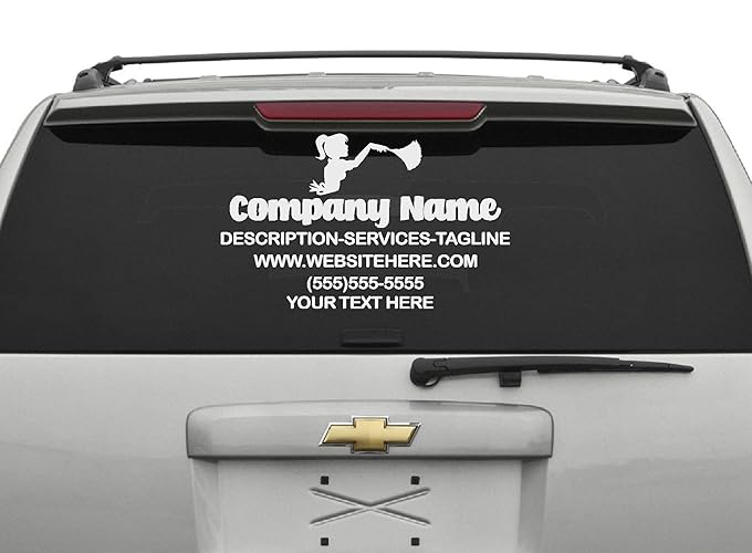 Amazon.com: Cleaning Business Car Decal - Custom Tagline, Website ...