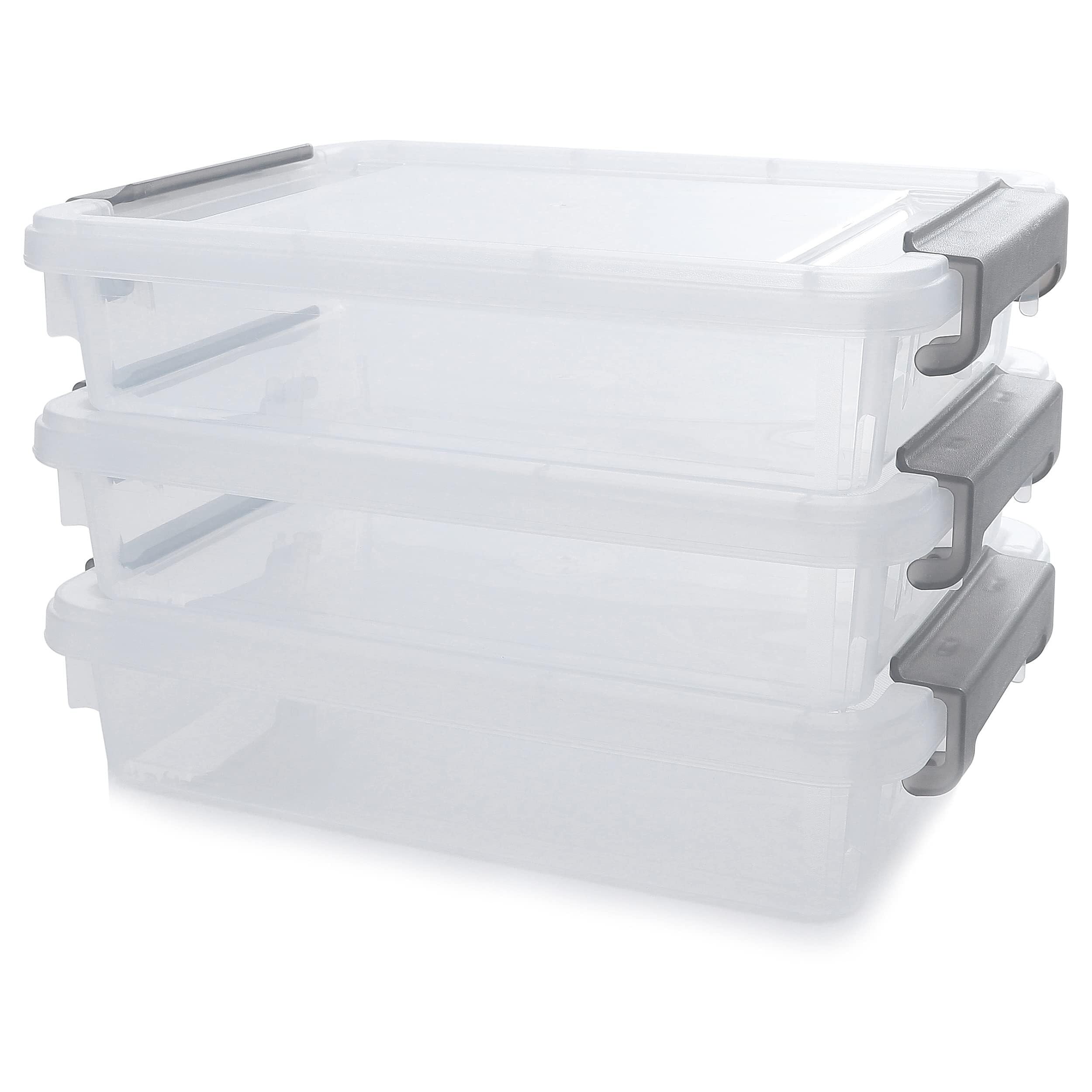 Amazon.com - LSSHPZLFC 3 PCS Plastic Storage Bins with Latching Lids ...