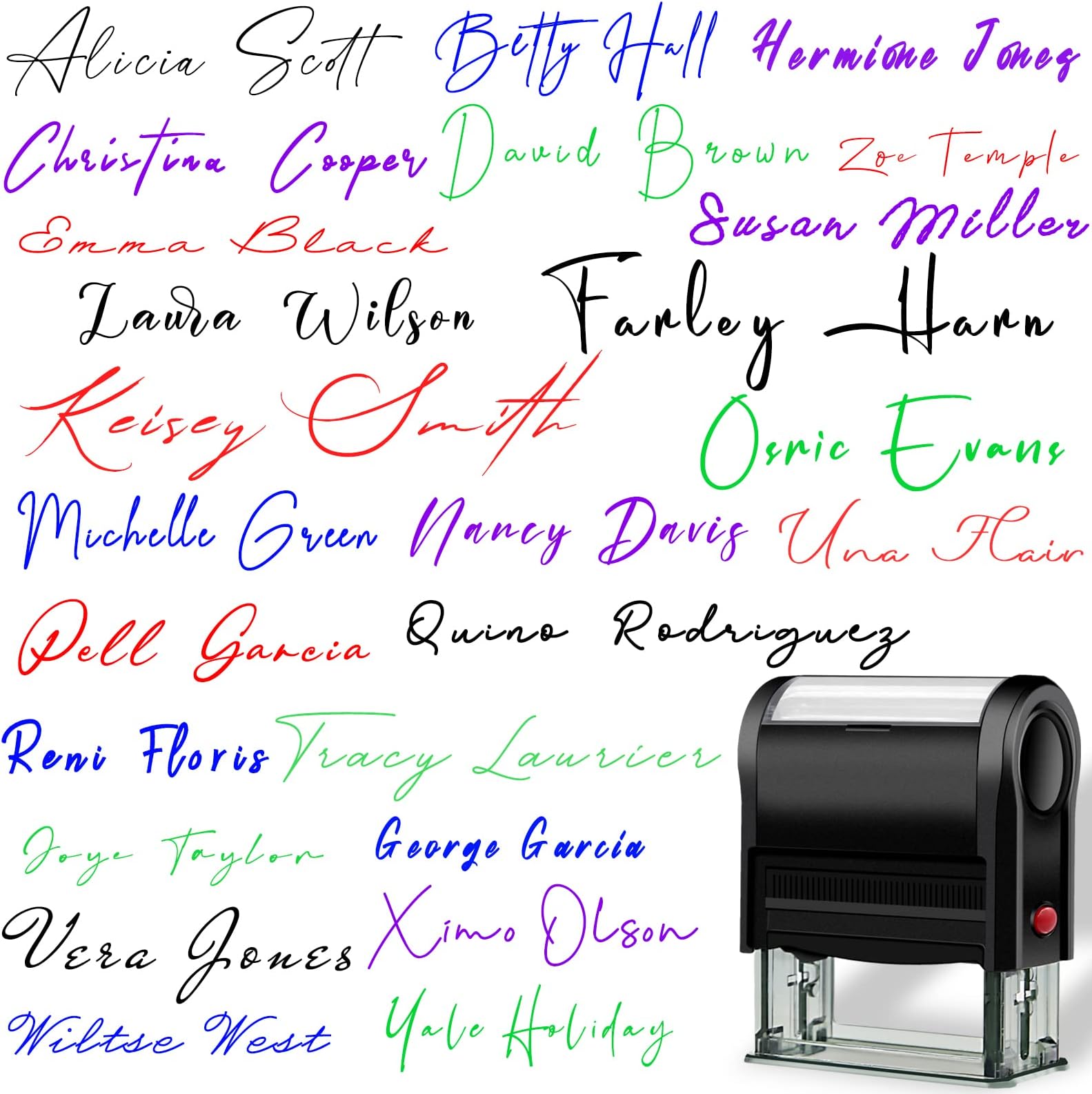 Amazon.com : Custom Signature Stamp - Self Inking Personalized ...