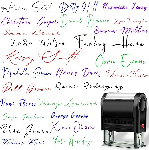 Bertiveny Personalized Signature Stamps for Signing Name Custom ...