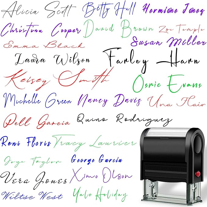 Bertiveny Personalized Signature Stamps for Signing Name Custom ...