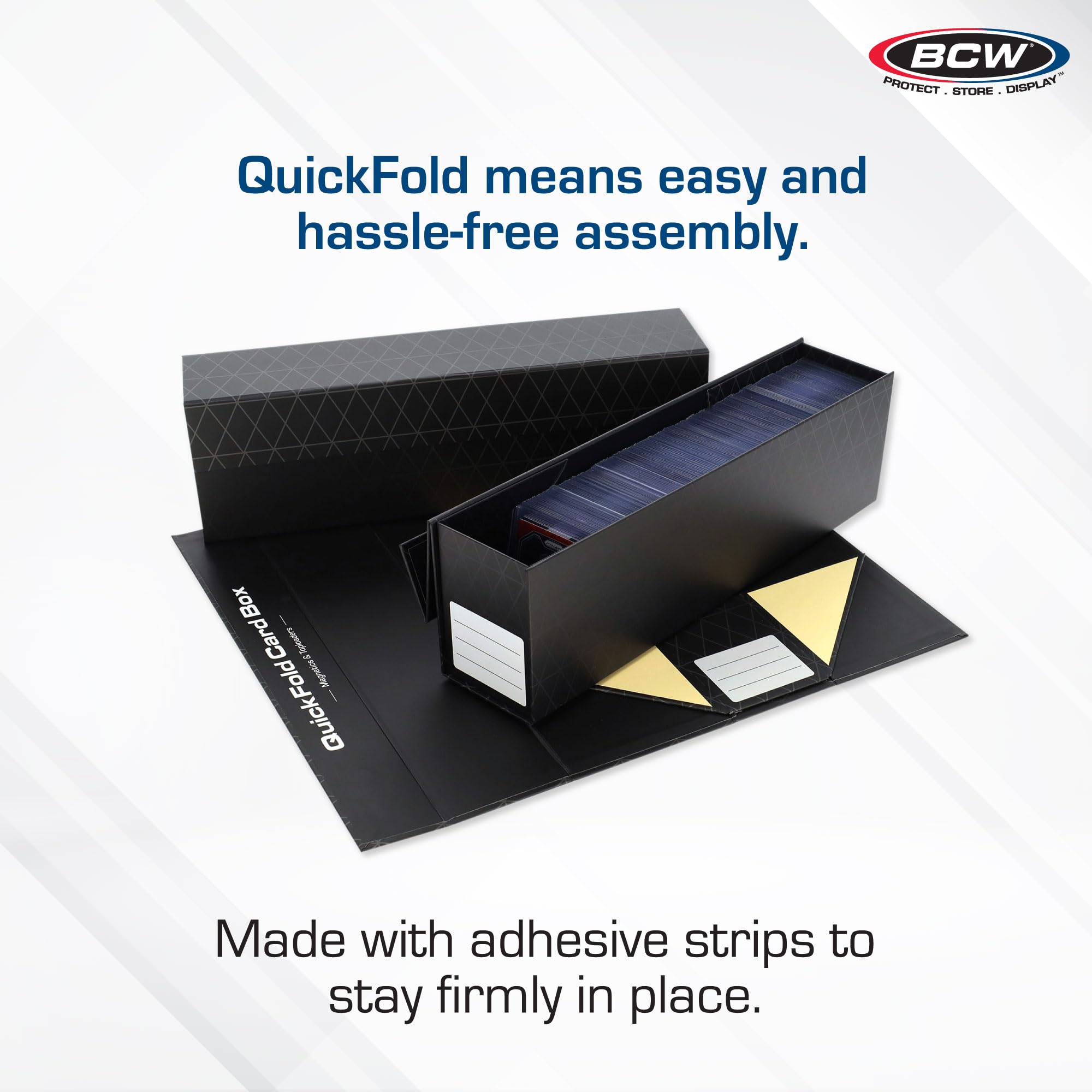 Snapklik.com : BCW QuickFold Card Boxes - Black - Magnetic Closure Card ...