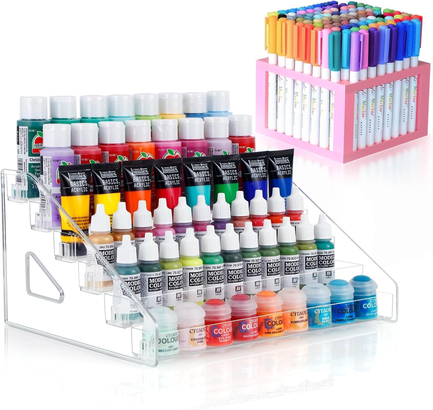 QJLDMaingo LIANTE 6 Tier Acrylic Organizer Snap On Design Storage Rack ...