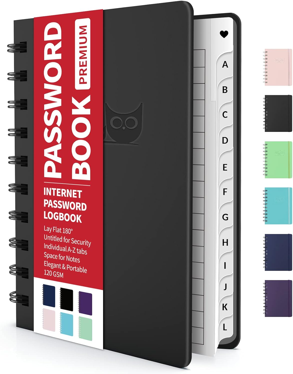 Amazon.com : Forvencer Password Book with Individual Alphabetical Tabs ...