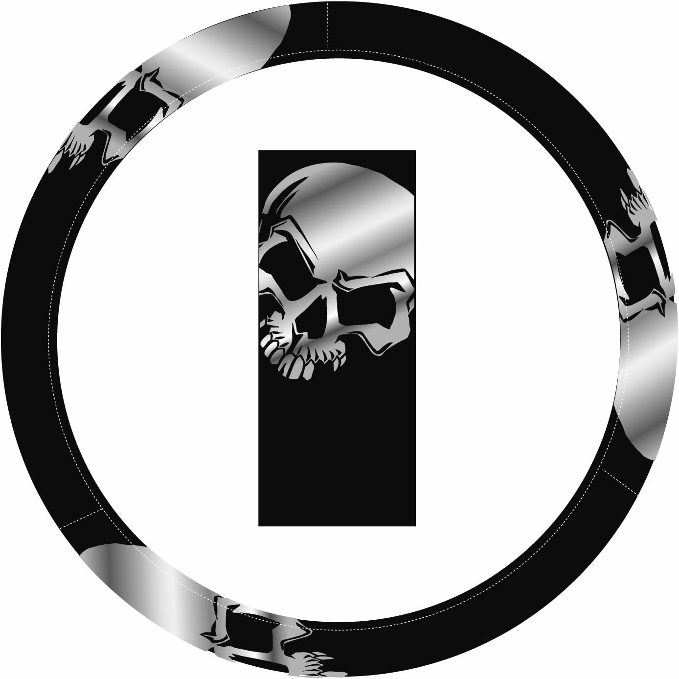 Amazon.com: Plasticolor 006612R01 Skull Quick Grip Steering Wheel Cover ...