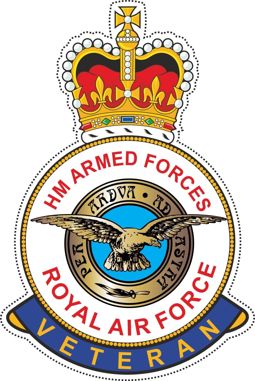 RAF Royal Air Force Veteran Car Sticker - HM Armed Forces - for ...