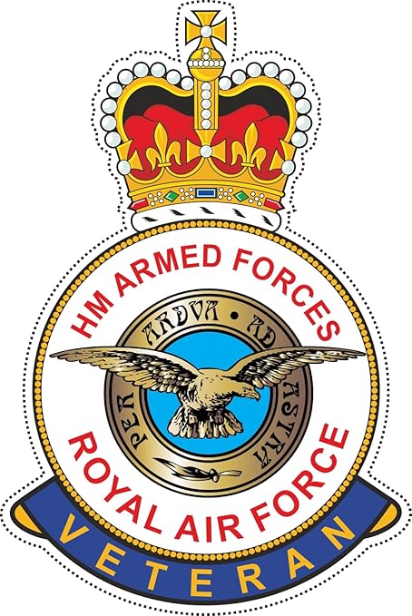 RAF Royal Air Force Veteran Car Sticker - HM Armed Forces - for ...