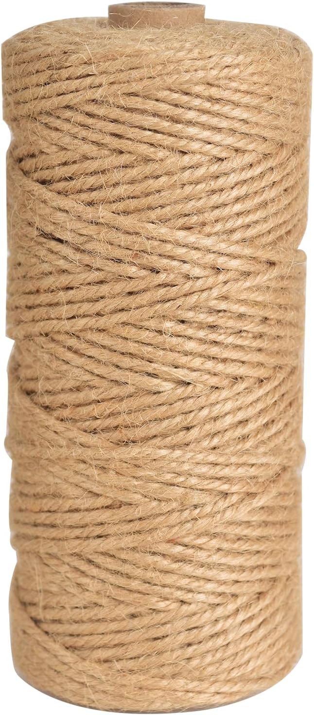 Amazon.com: MJGG Natural Jute Twine String 1/8 Inch 328 ft Thin Ribbon ...
