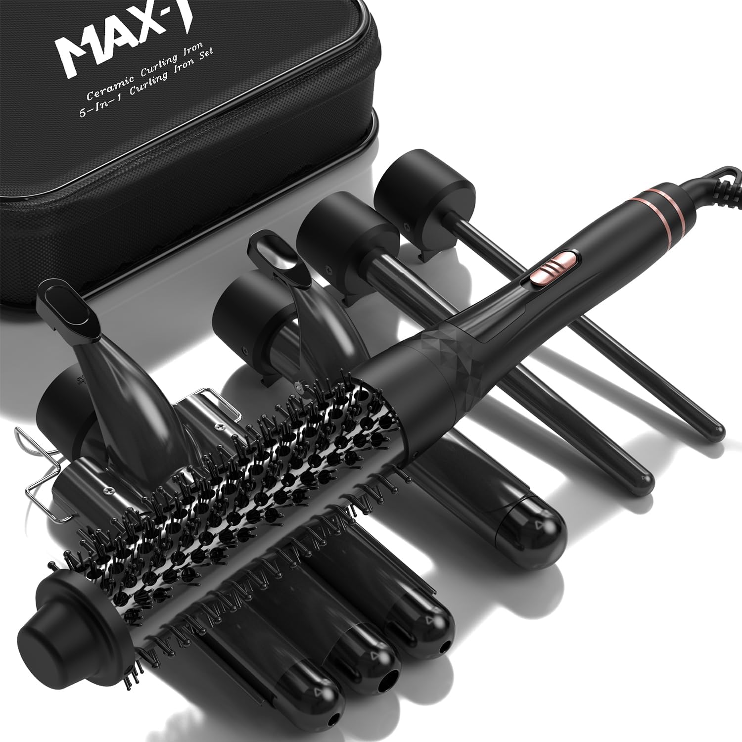 Amazon.com: Wavytalk 5 in 1 Curling Wand Set, Dual Voltage Curling Iron ...