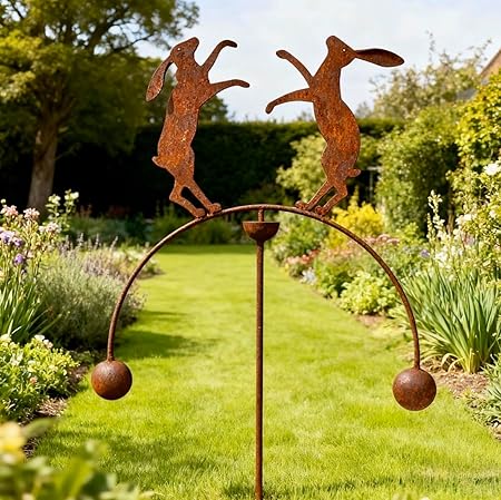 GAP GARDEN PRODUCTS - Boxing Hares Double Ball Wind Rocker/Spinner ...
