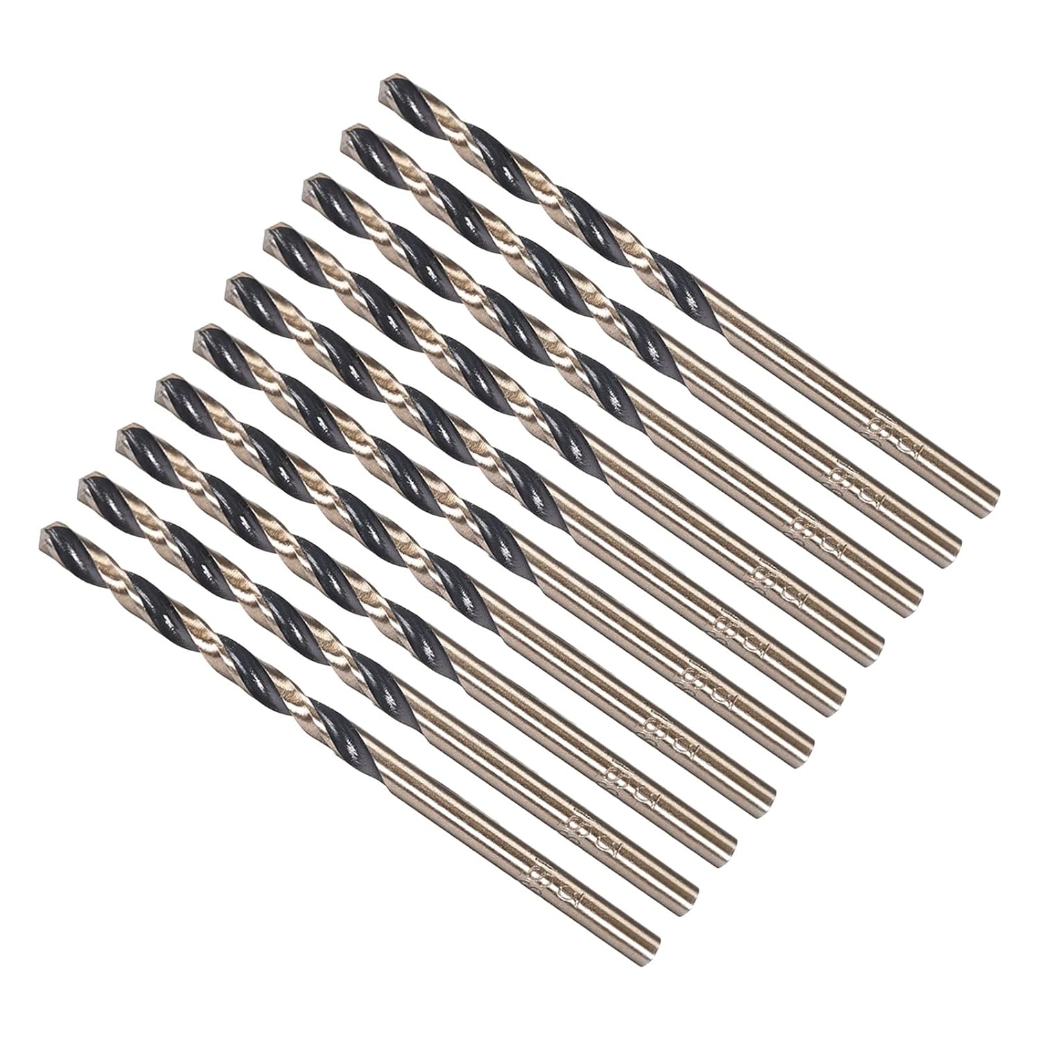 CoCud Twist Drill Bits, 3mm Cutting Edge, Titanium & Nitride Coated ...