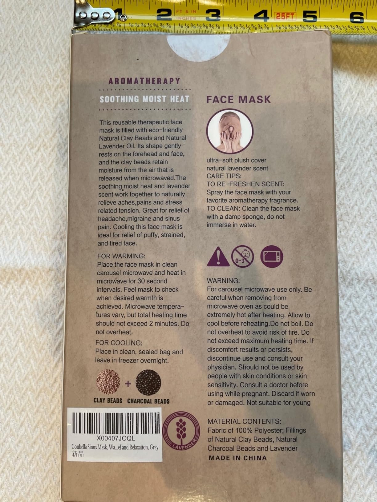 Amazon.com: CONBELLA Heated Face Mask, Microwave Heating Pad for Face ...