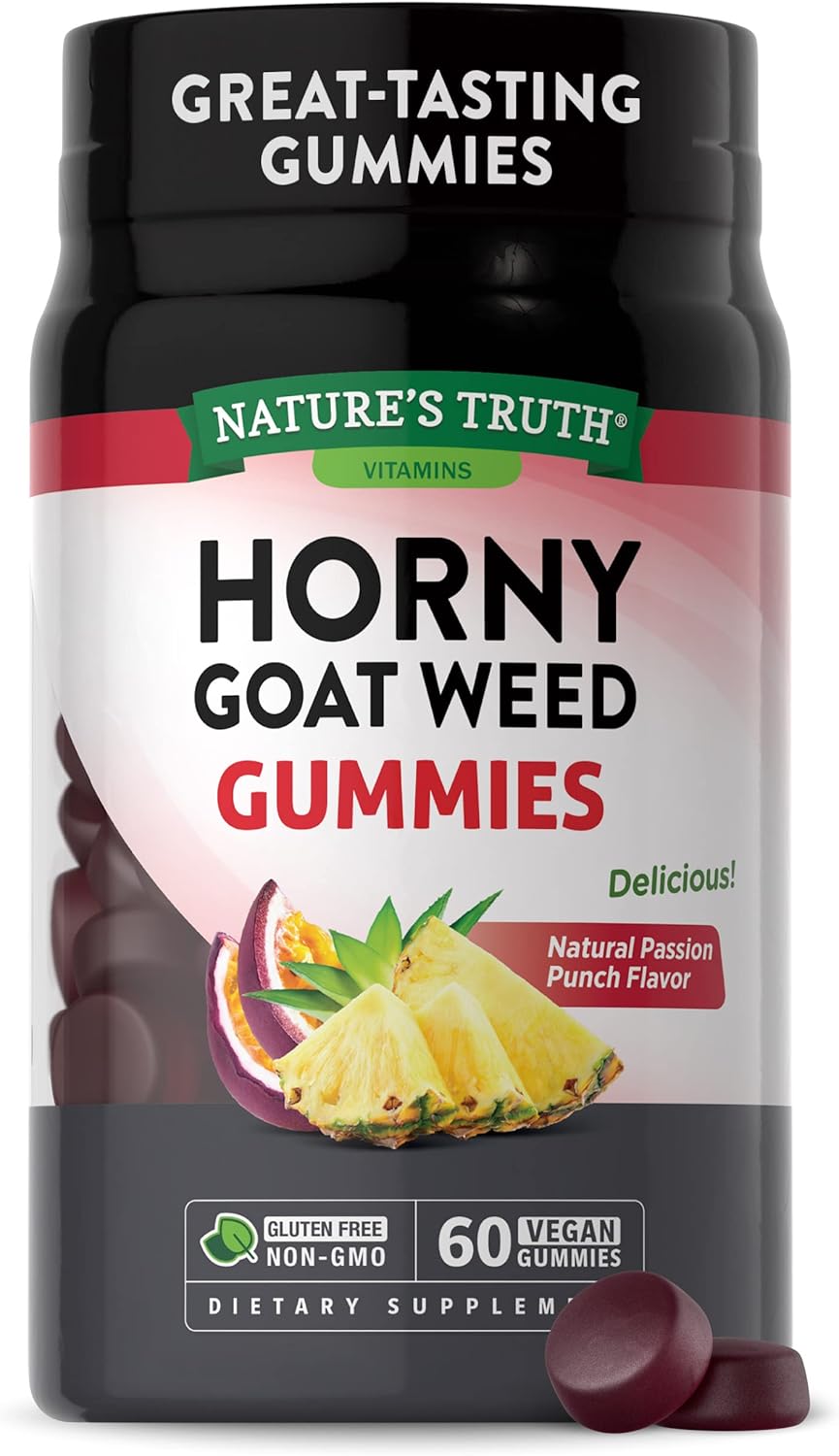Amazon.com: Nature's Truth Horny Goat Weed Gummies | 60 Count | with ...