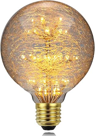 TIANFAN Vintage Led Bulb Big Globe Edison Style G95 Starry Led Bulb 3W ...