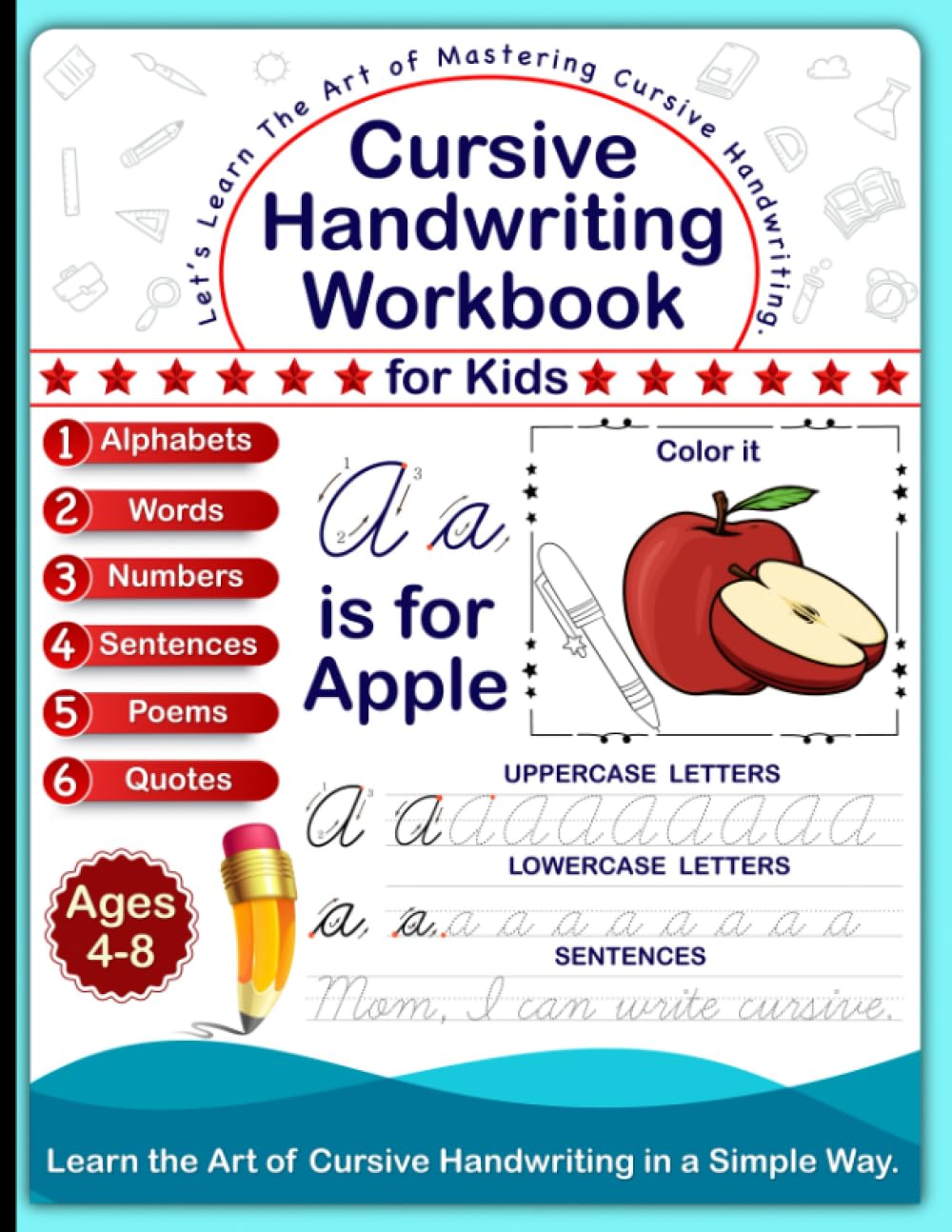 Cursive Handwriting Workbook for Kids: An ultimate letter tracing ...