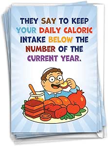 Amazon.com: NobleWorks 12 Funny Rosh Hashanah Cards w/5 x 7 Inch ...