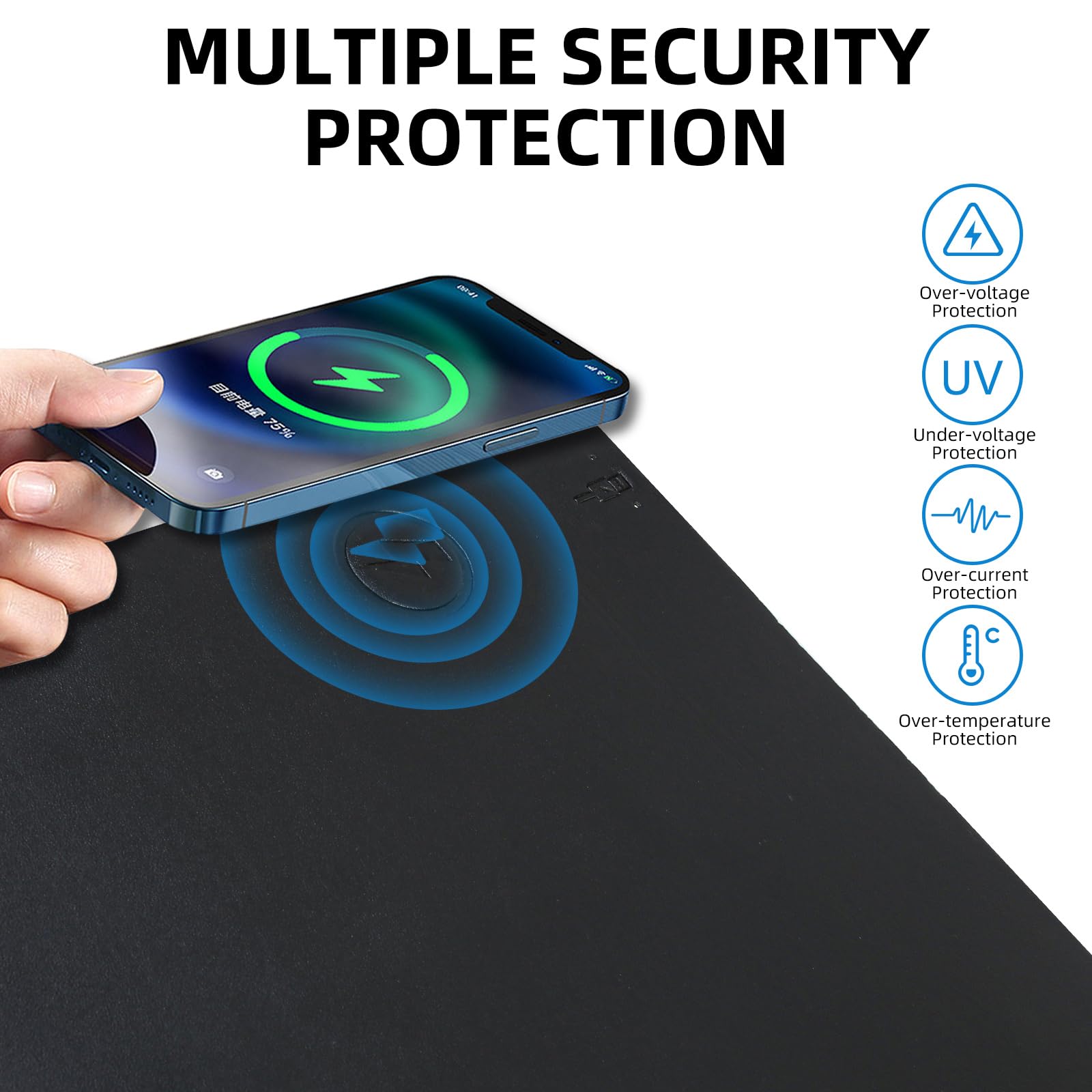 Wireless Charging Mouse Pad with for Desktop Charging Large Desk Mat 32 ...