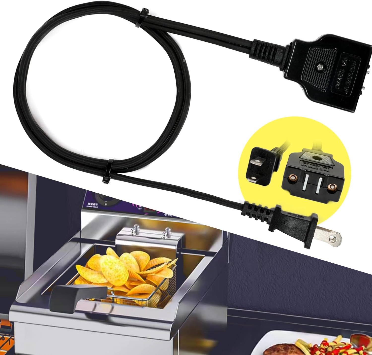 Amazon.com: 028372 Deep Fryer Break-Away Power Cord for Deep Fryer Cord ...