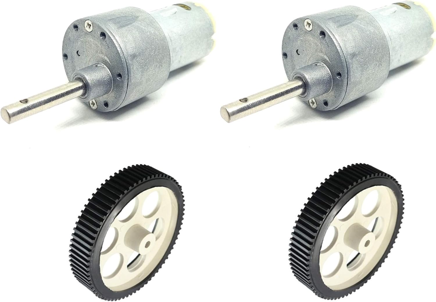 Amazon.com: INVENTO 2pcs 12v 10 Kg-cm 100 RPM Side Shaft High Torque ...