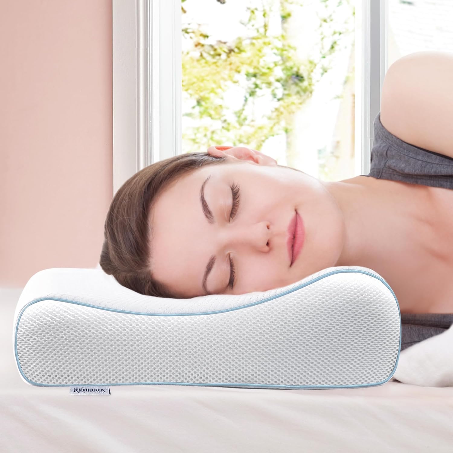 Silentnight Impress Contour Memory Foam Pillow - Orthopaedic Ergonomic ...