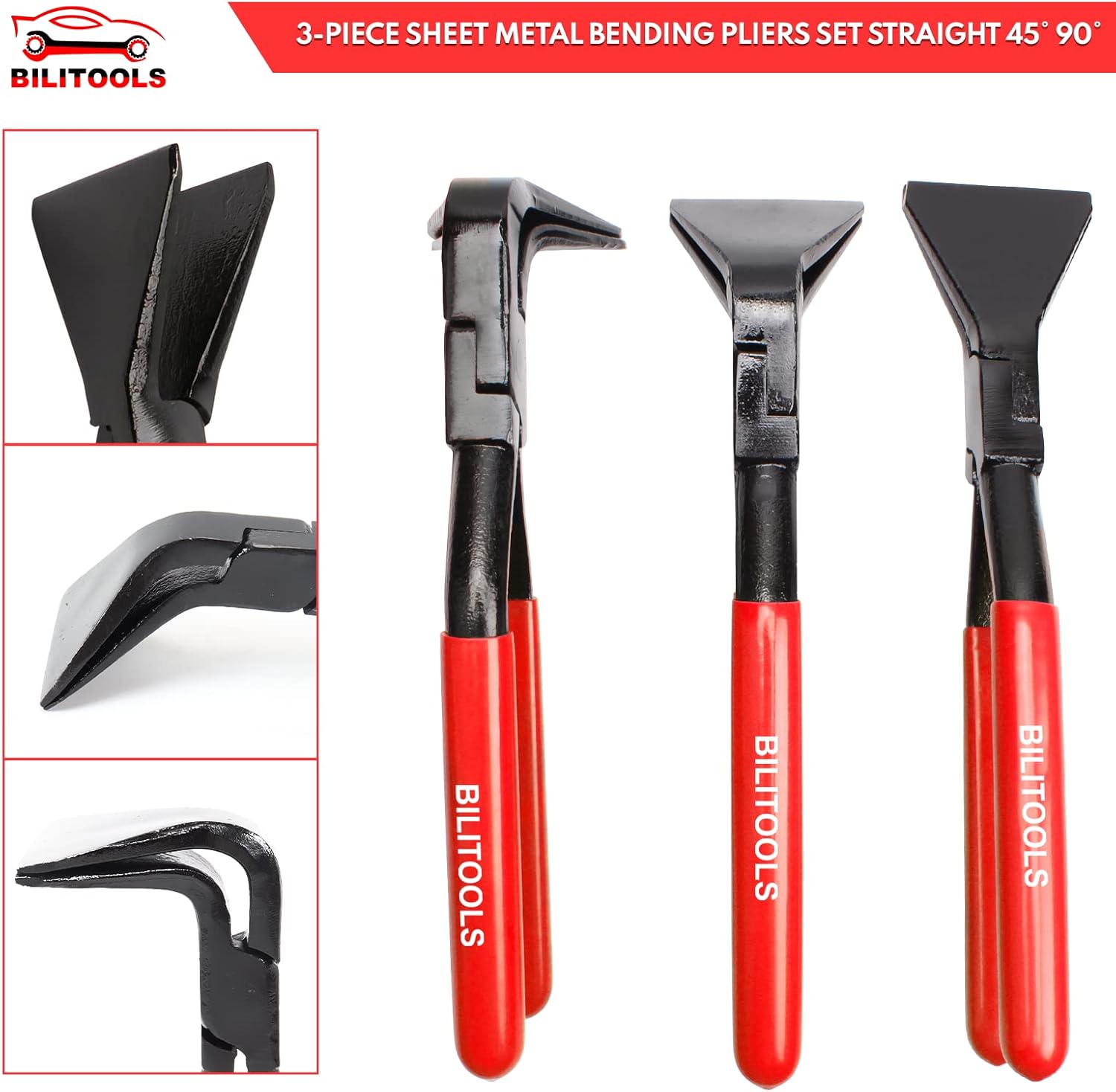 Buy BILITOOLS 3-Piece Hand Seamers Sheet Metal Bending Pliers Set ...