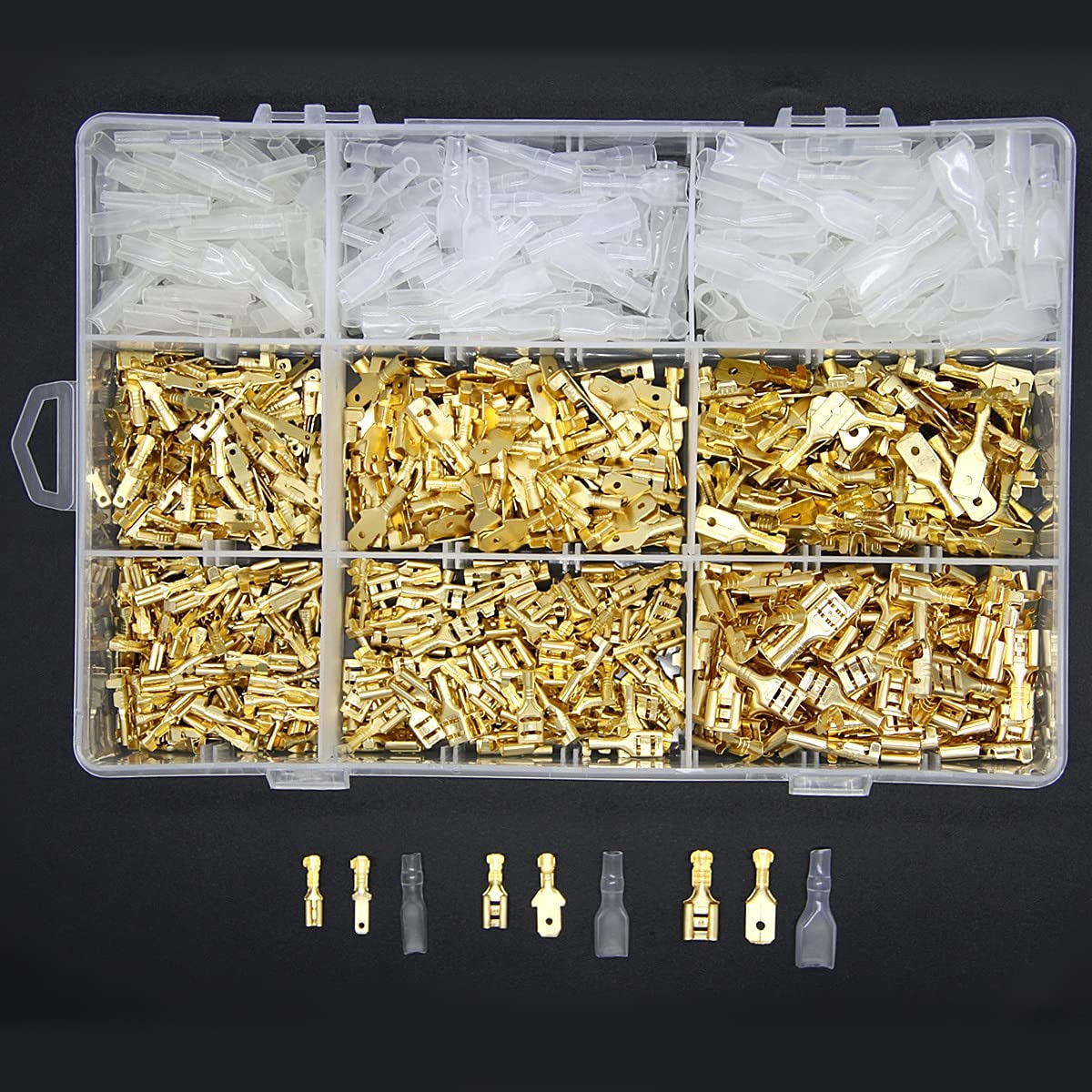 Buy Crimp Connectors,Tinned Copper Terminals 900/600/300PCS 2.8/4.8/6 ...