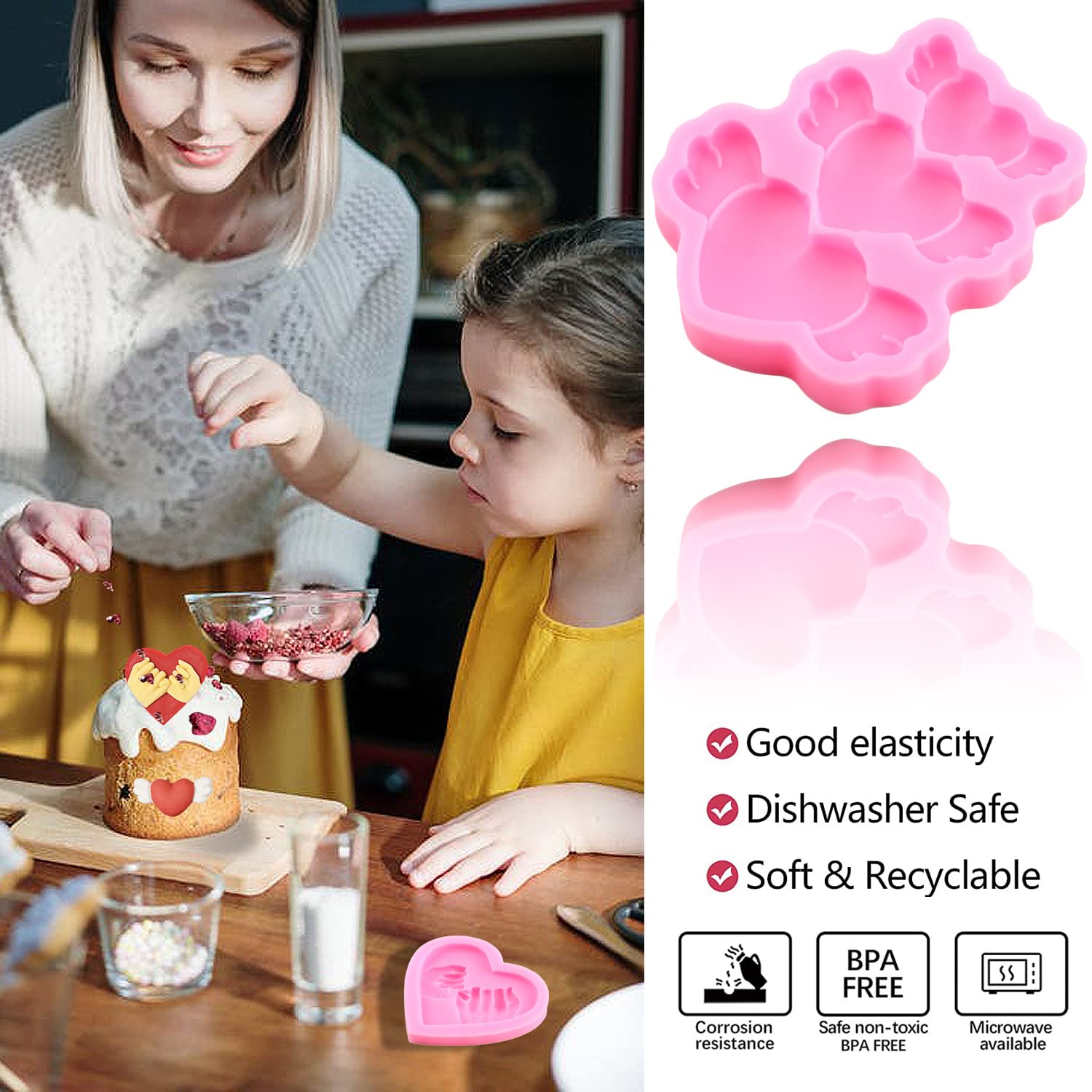 Snapklik.com : ZiXiang Valentines Day Fondant Molds Wedding Fondant ...