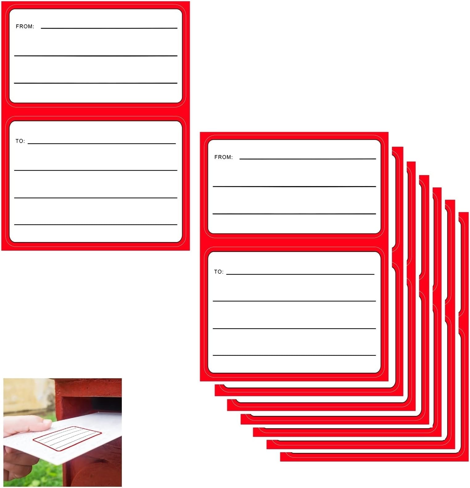 Amazon.com : 70 Sheets Self Adhesive Mailing Labels Stickers,to/from ...