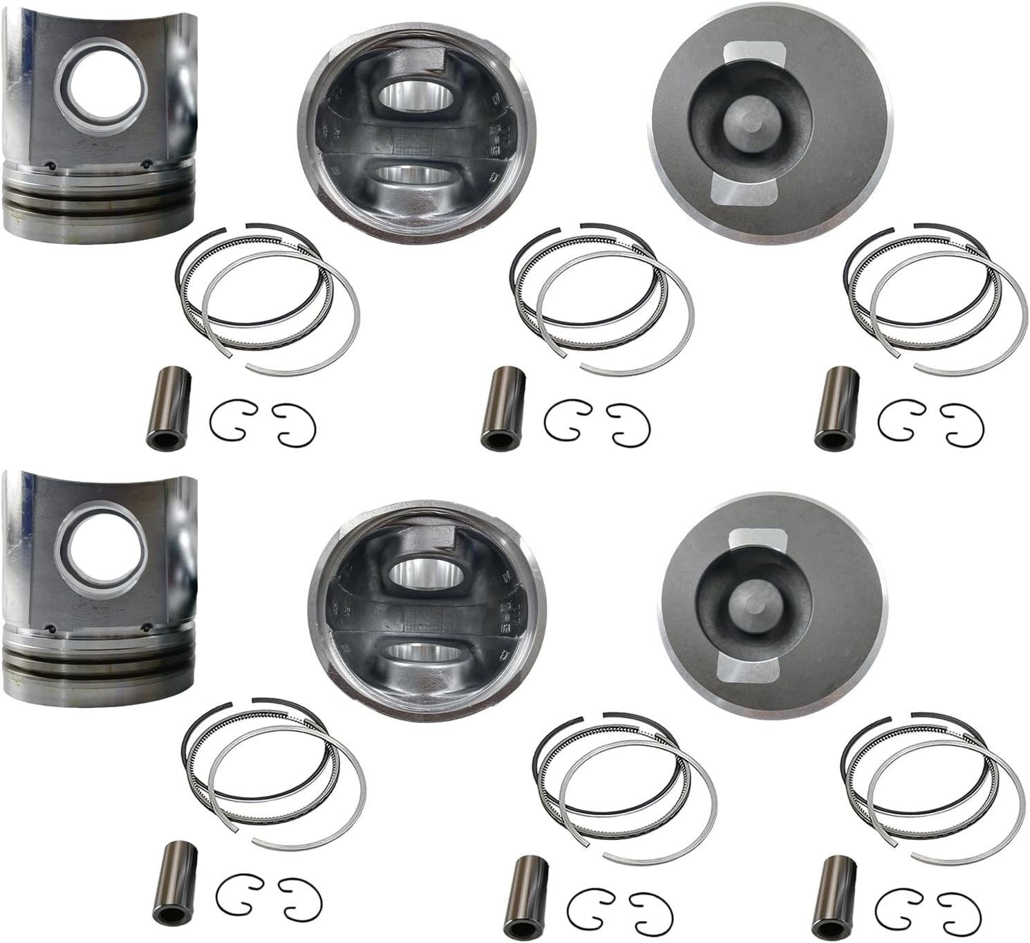 Amazon.com: OCTOT 6pcs 6CT piston set 3925878 3802429 for Cummins 6CT 8 ...
