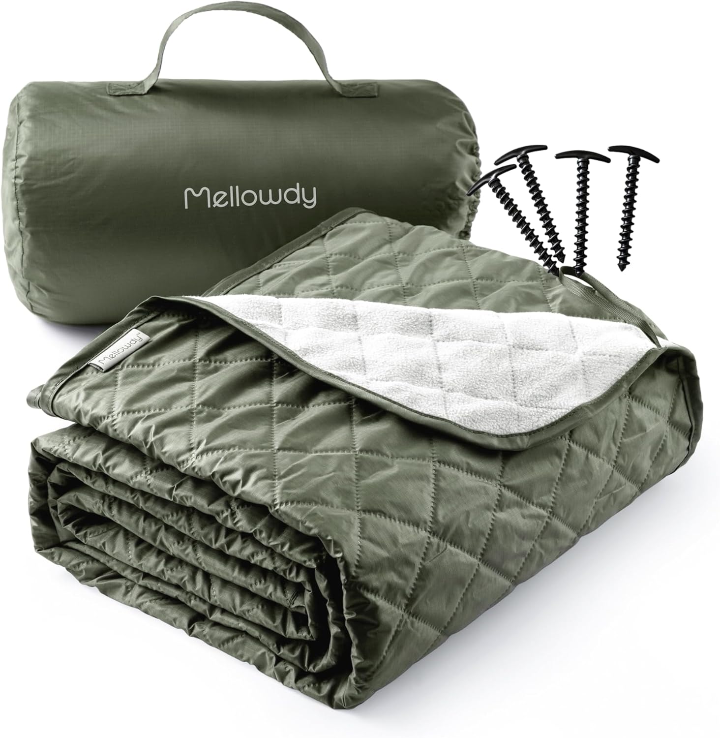 Amazon.com: Mellowdy Easy-Carry Outdoor Blanket - Waterproof, Windproof ...