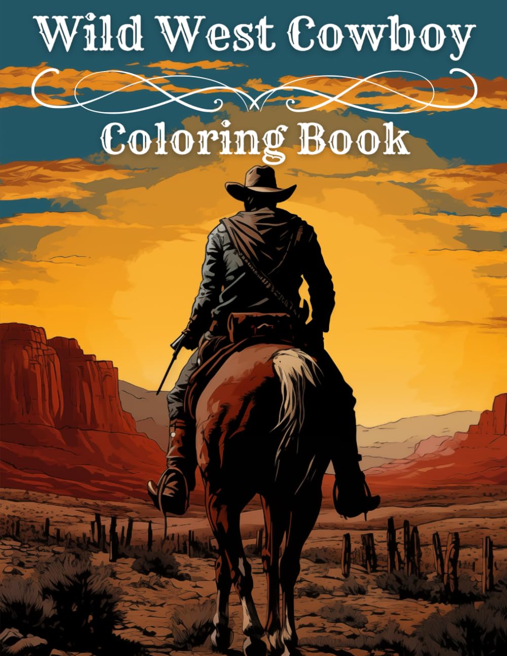 Amazon.com: Wild West Cowboy Coloring Book For Adults (Great Gift For ...