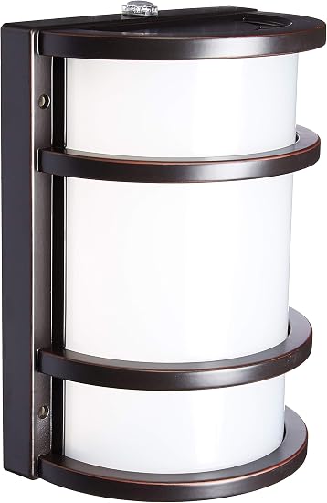 Feit Electric - Dusk to Dawn LED Bronze Half Moon Security Outdoor Wall ...