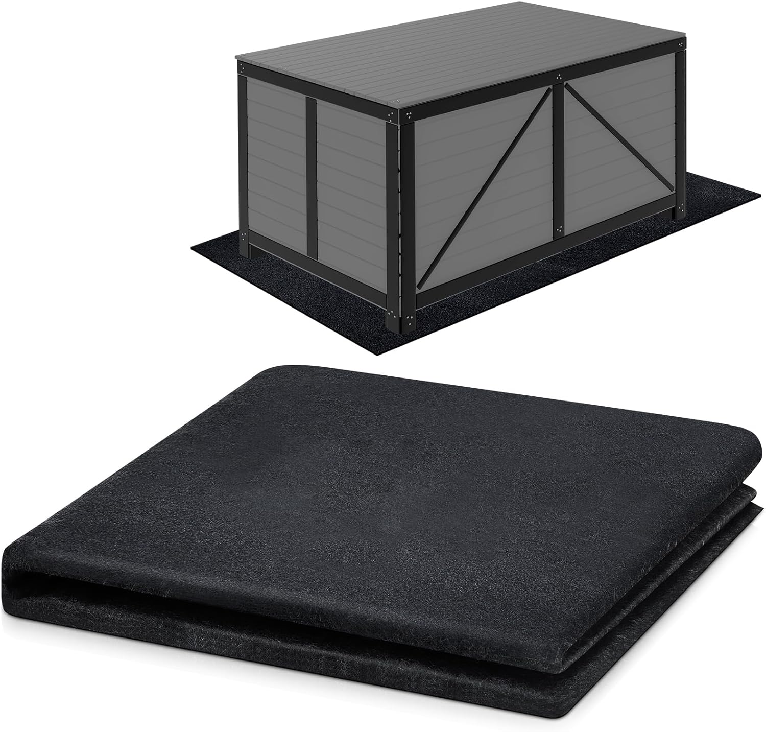 Amazon.com : Drydiet Deck Box Mat Resin Outdoor Storage Box Mat ...