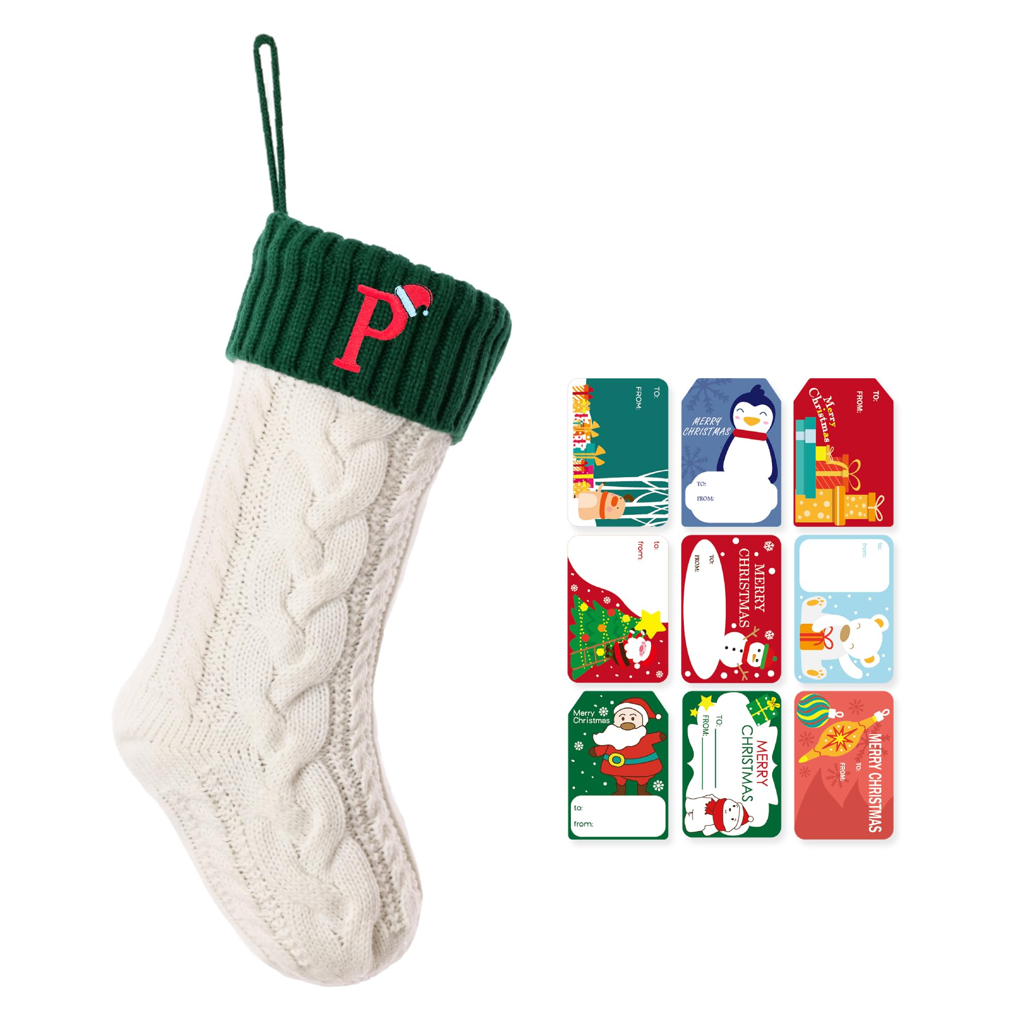 Amazon.com: Christmas Stockings Personalized Custom Initials 18 Inches ...