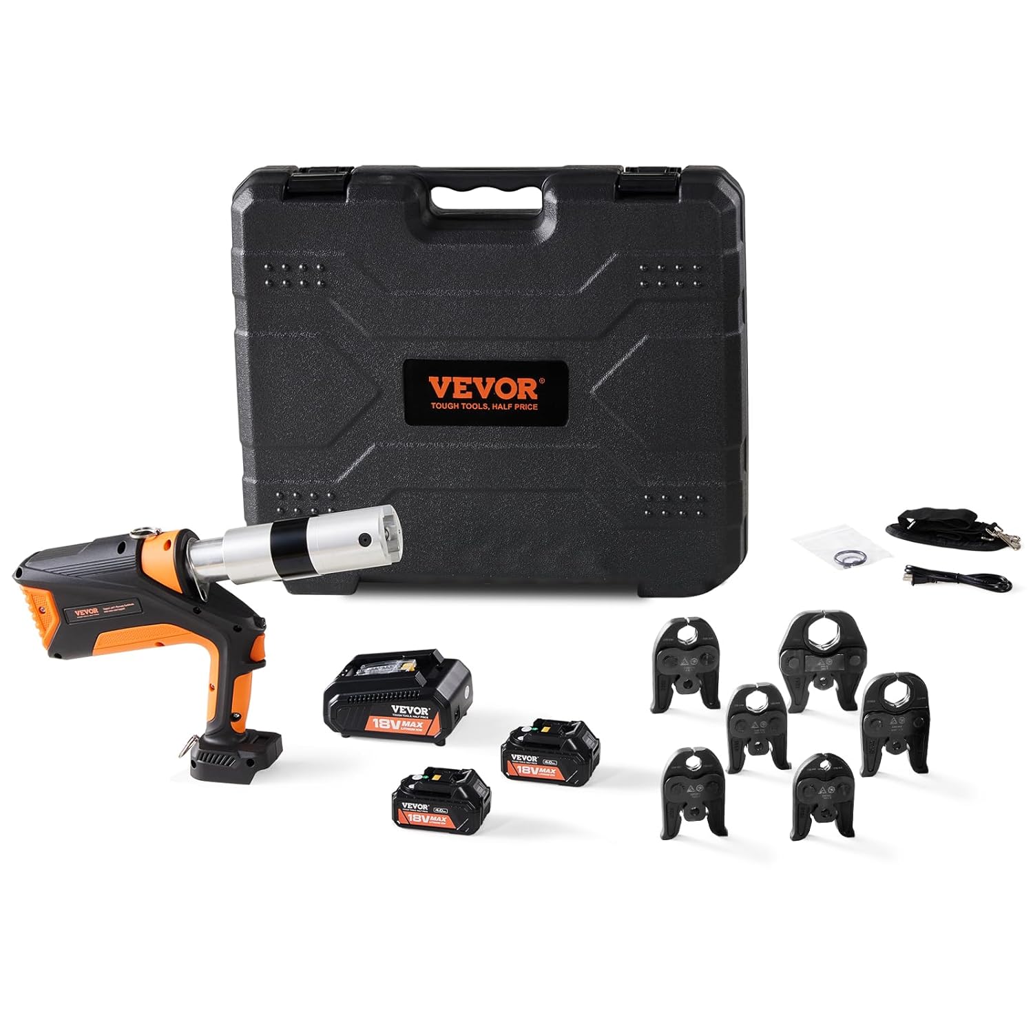 VEVOR Pro Press Tool, 18V Electric Pipe Crimping Tool for 1/2" to 2 ...