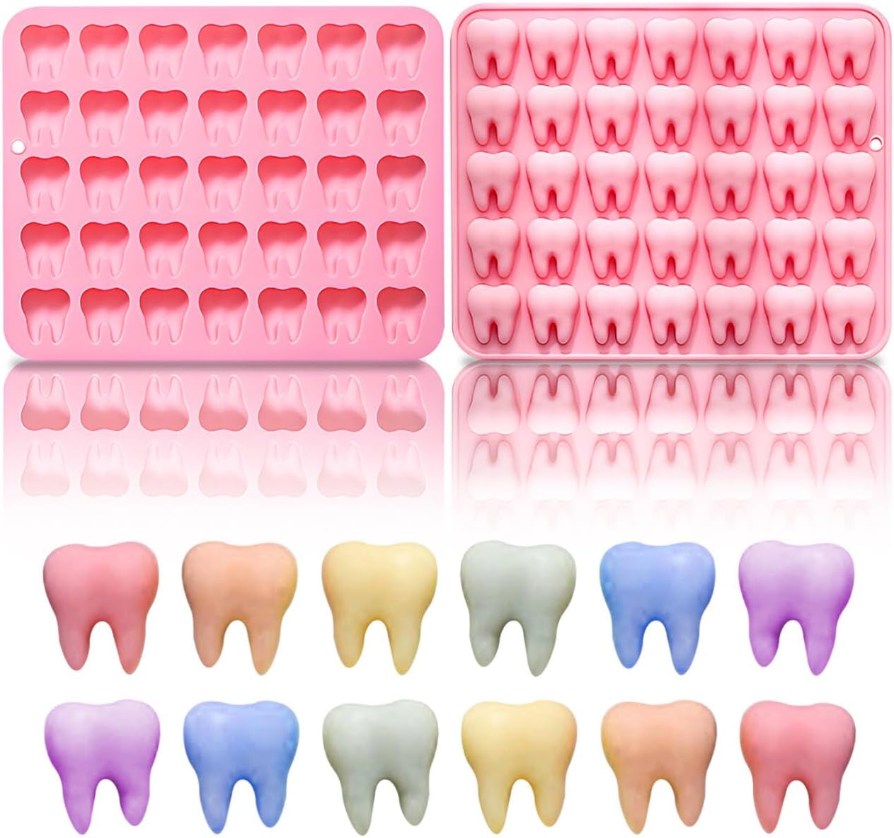 Amazon.com: Heyiminy Tooth Silicone Mold Teeth Mold 3D Novelty Ice Cube ...