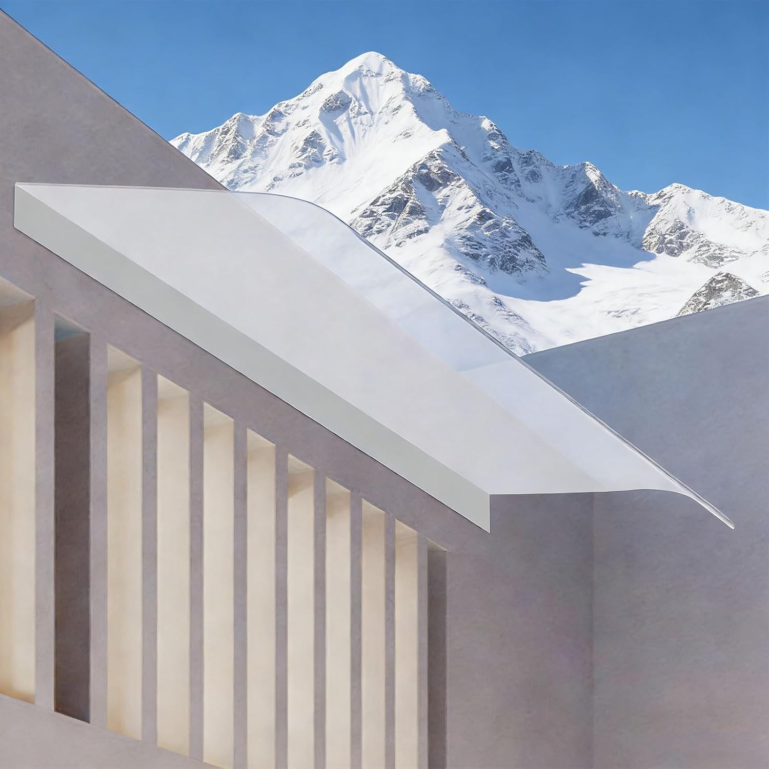 16" x 51",Awning Canopy，Clear Polycarbonate Cover，Rain ShelterUV Rain ...