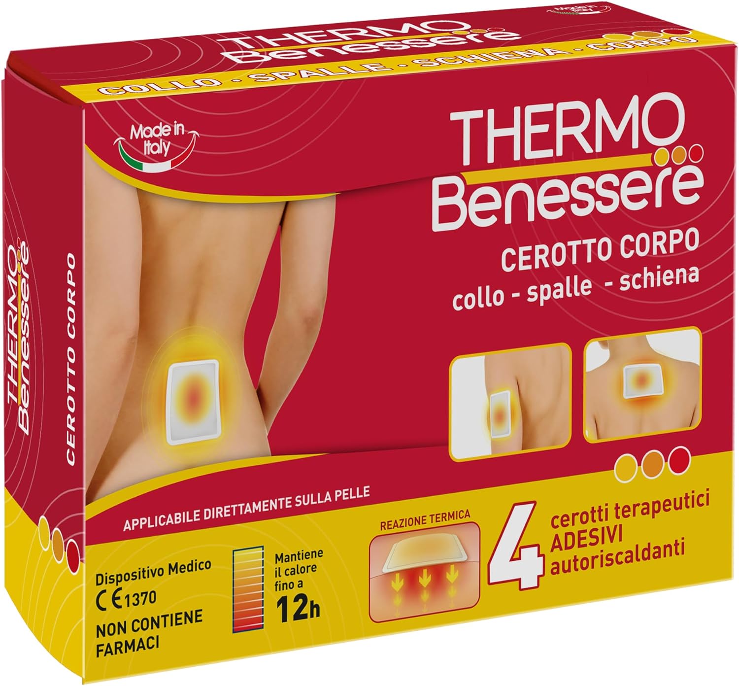 Cerotto Caldo Corpo - Ideale per Dolori Muscolari e Articolari - Dolori ...