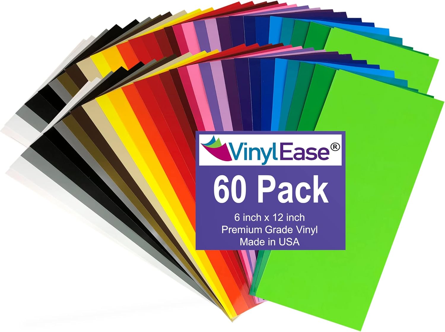 Amazon.com: 6" x 12" - 60 Sheets of Assorted Glossy Colors of Permanent ...
