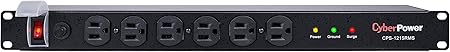 Amazon.com: CyberPower CPS1215RMS Rackmount Surge Protector, 120V/15A ...