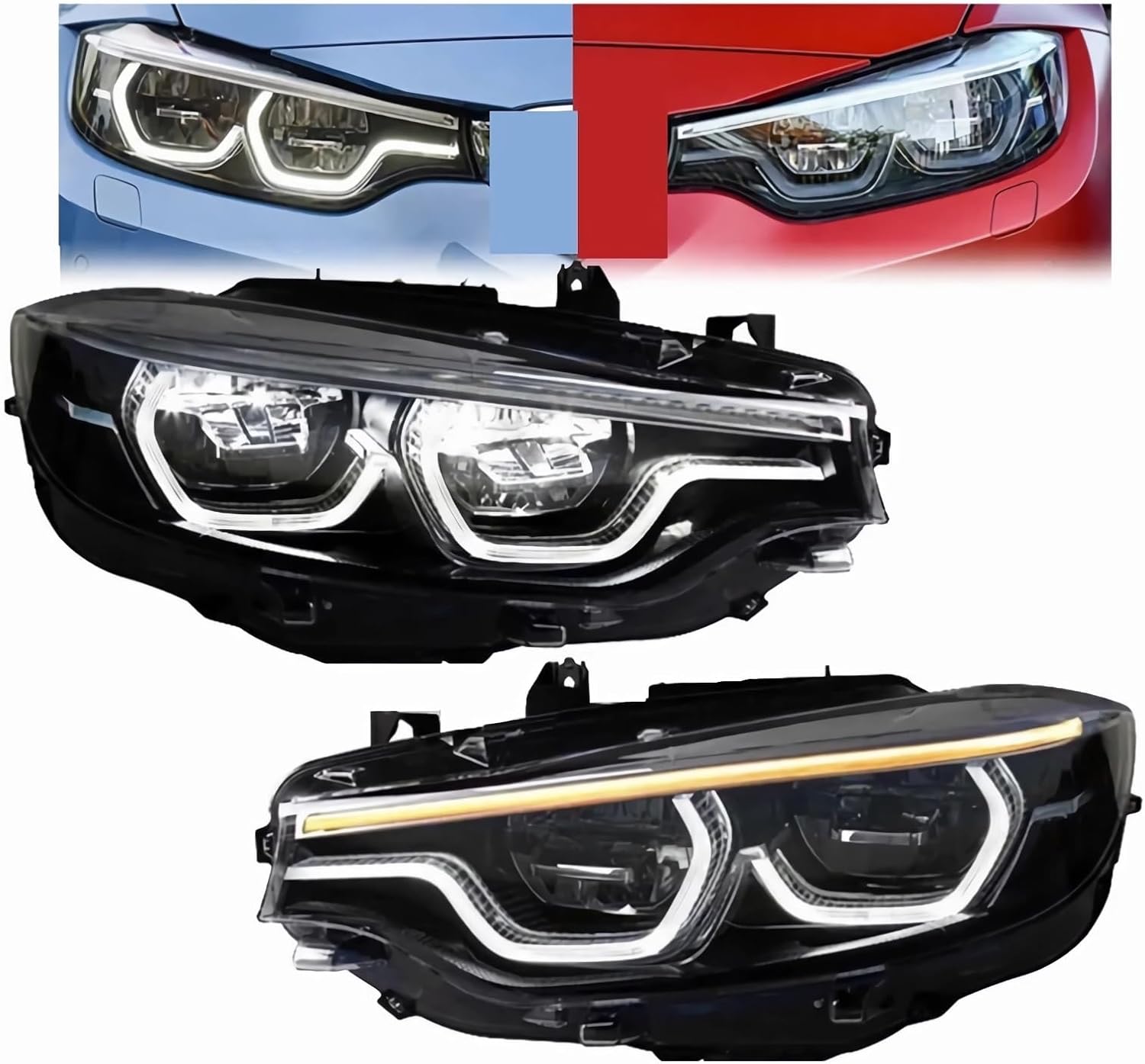 Amazon.com: PetoSa Headlights Assembly Pair Compatible with BMW 4 ...