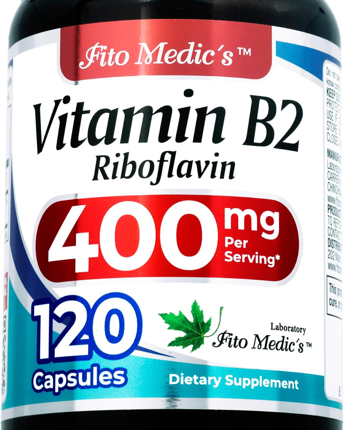 Amazon.com: FITO MEDIC'S Lab | Vitamin b2 |120 Capsules | 400 mg ...