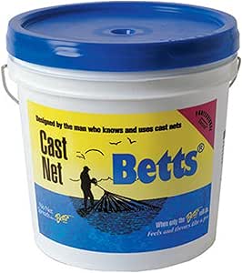 Betts 18-9 Professional Series Mullet Mono Cast Net, 9-Foot Length, 1 ...