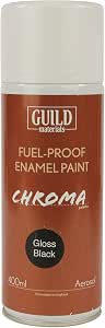 Gloss Enamel Fuel-Proof Paint Chroma (400ml Aerosol) (Gloss Black ...