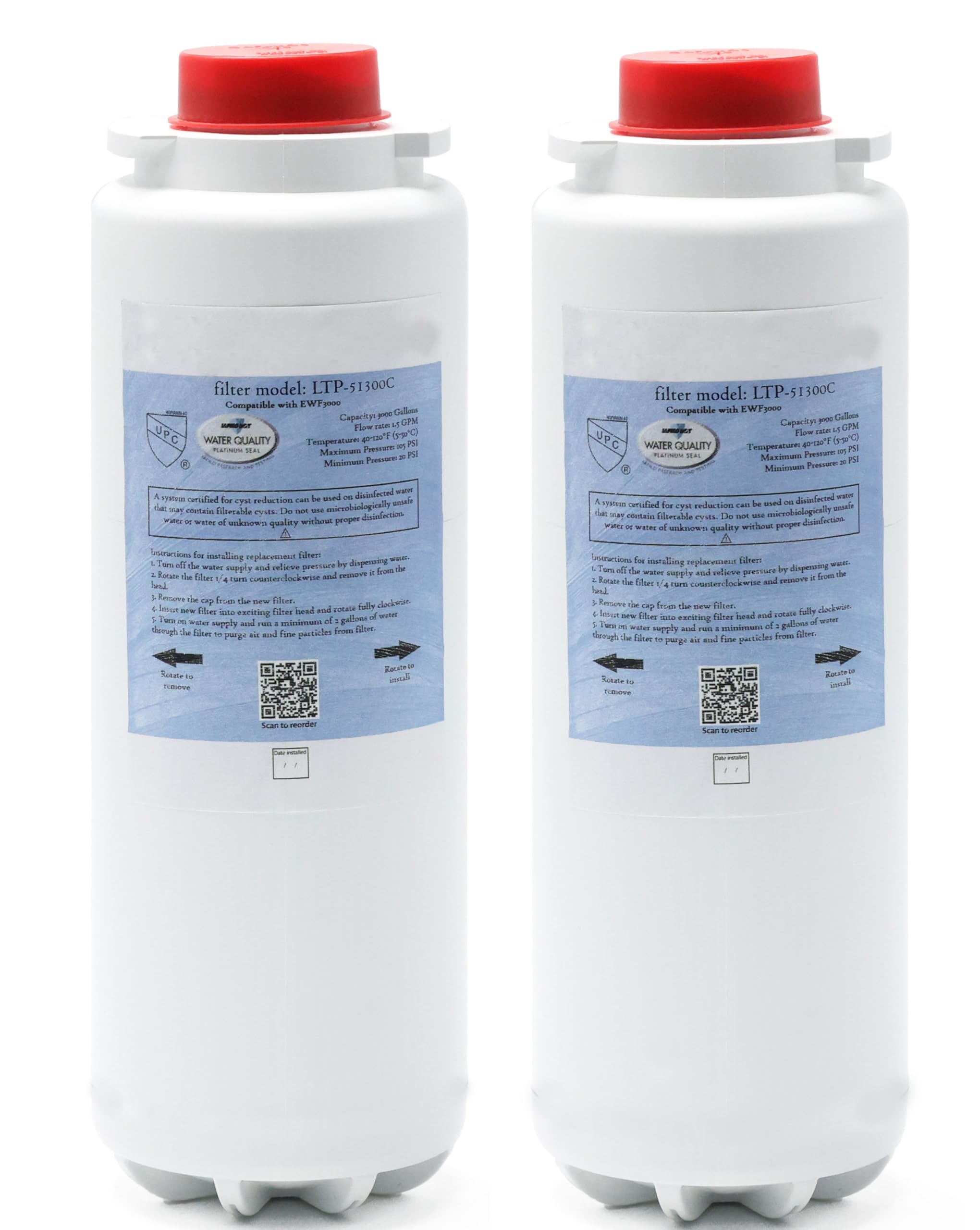 Filter Replacement Compatible With Elkay 51300C WatrSentry EWF3000 (No ...