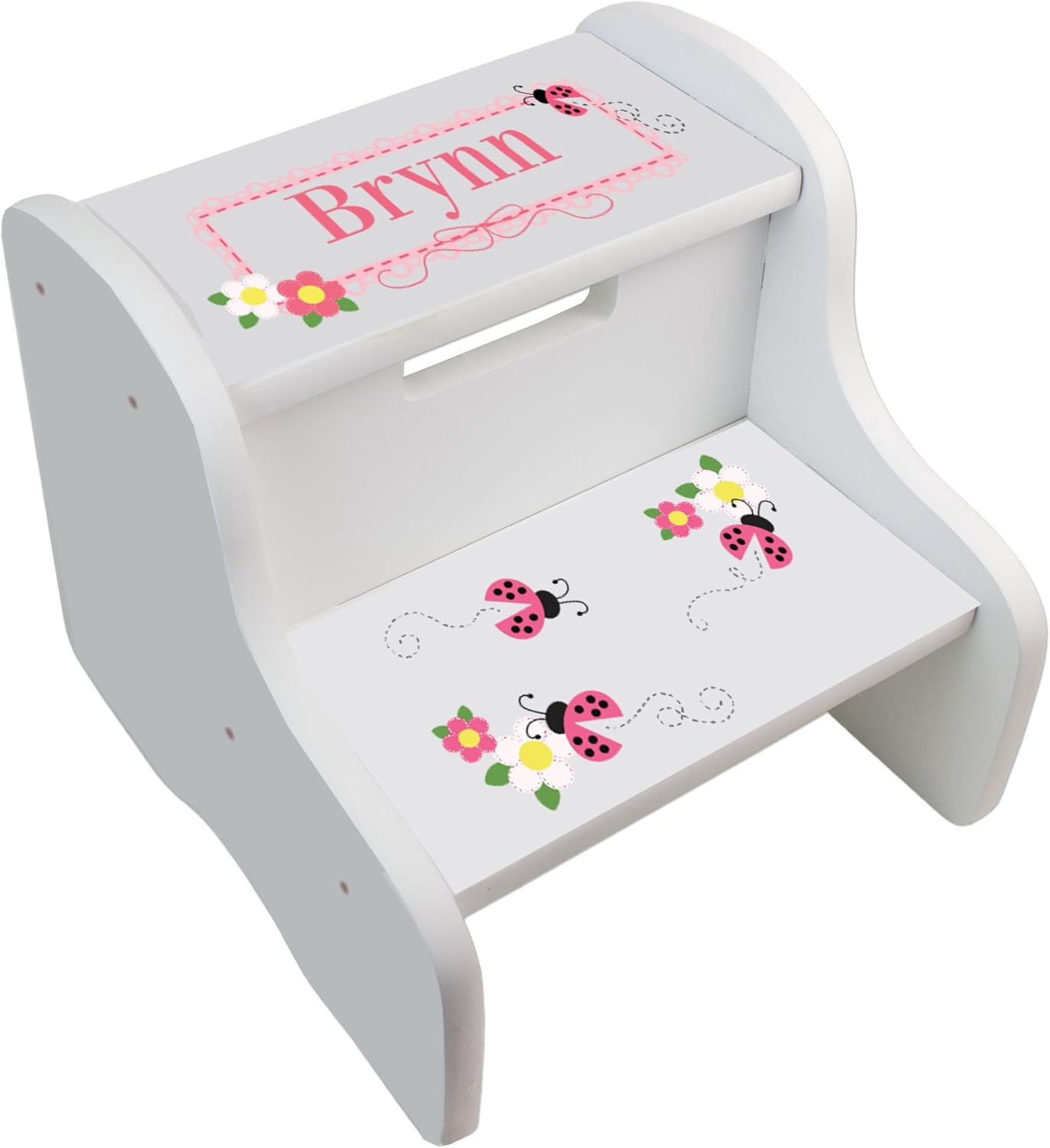 Amazon.com: Personalized Ladybug White Step Stool : Baby